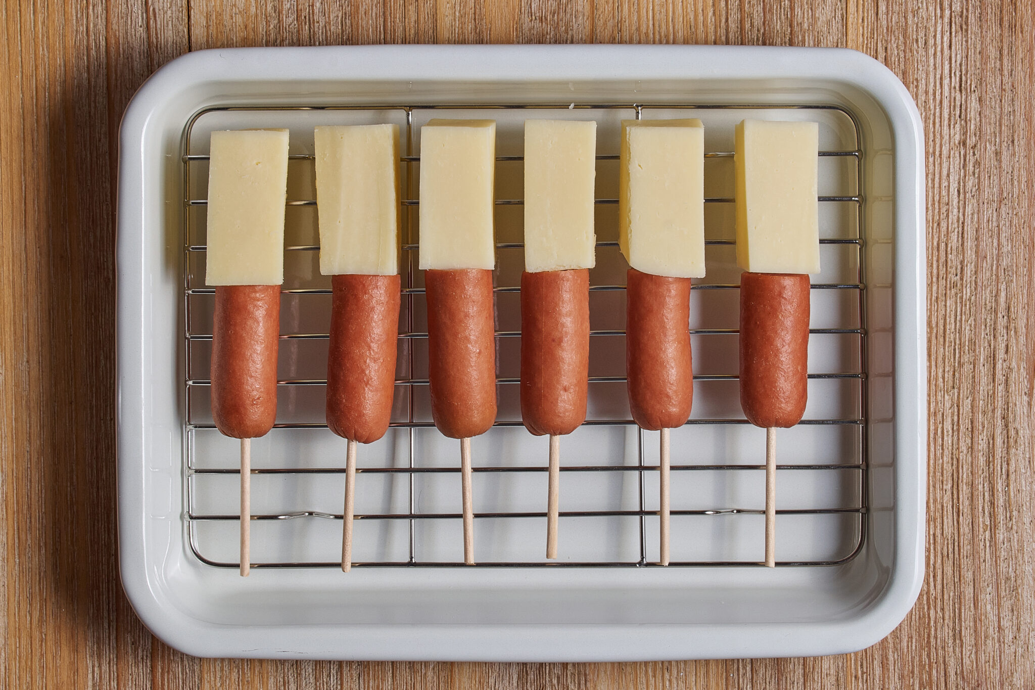Cheesy Korean Rice Corn Dogs