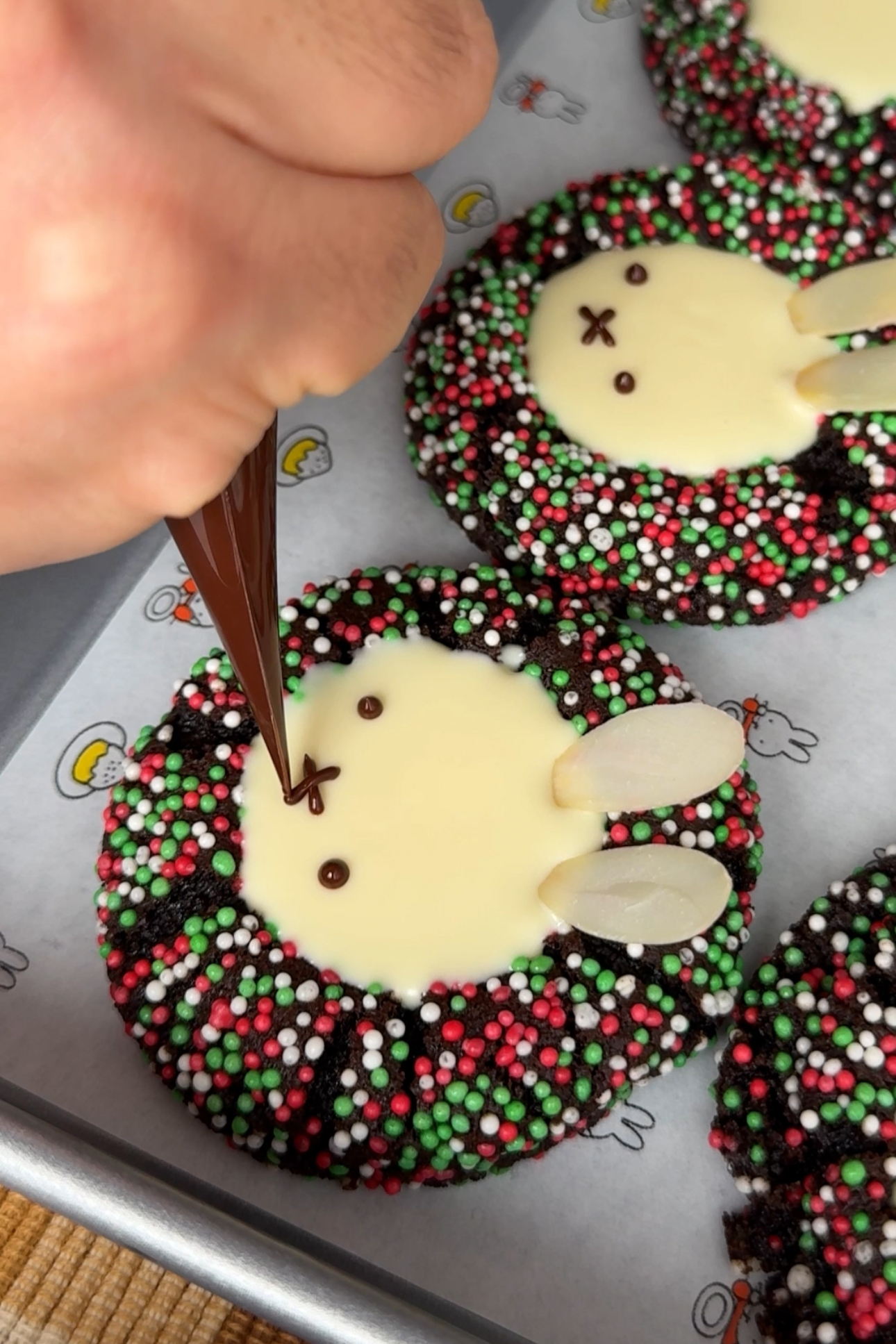 Easy Miffy Chocolate Thumbprint Cookies Recipe - EricTriesIt