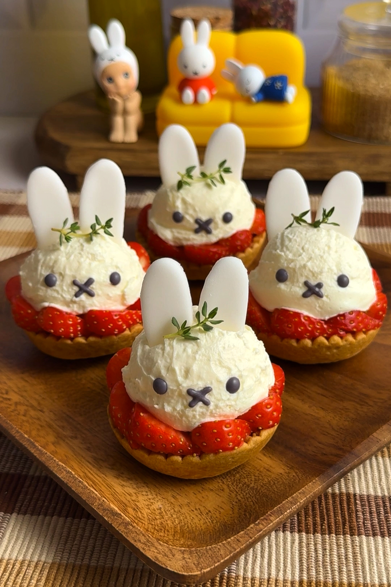 Miffy Strawberry Cheesecake Tartlets - EricTriesIt