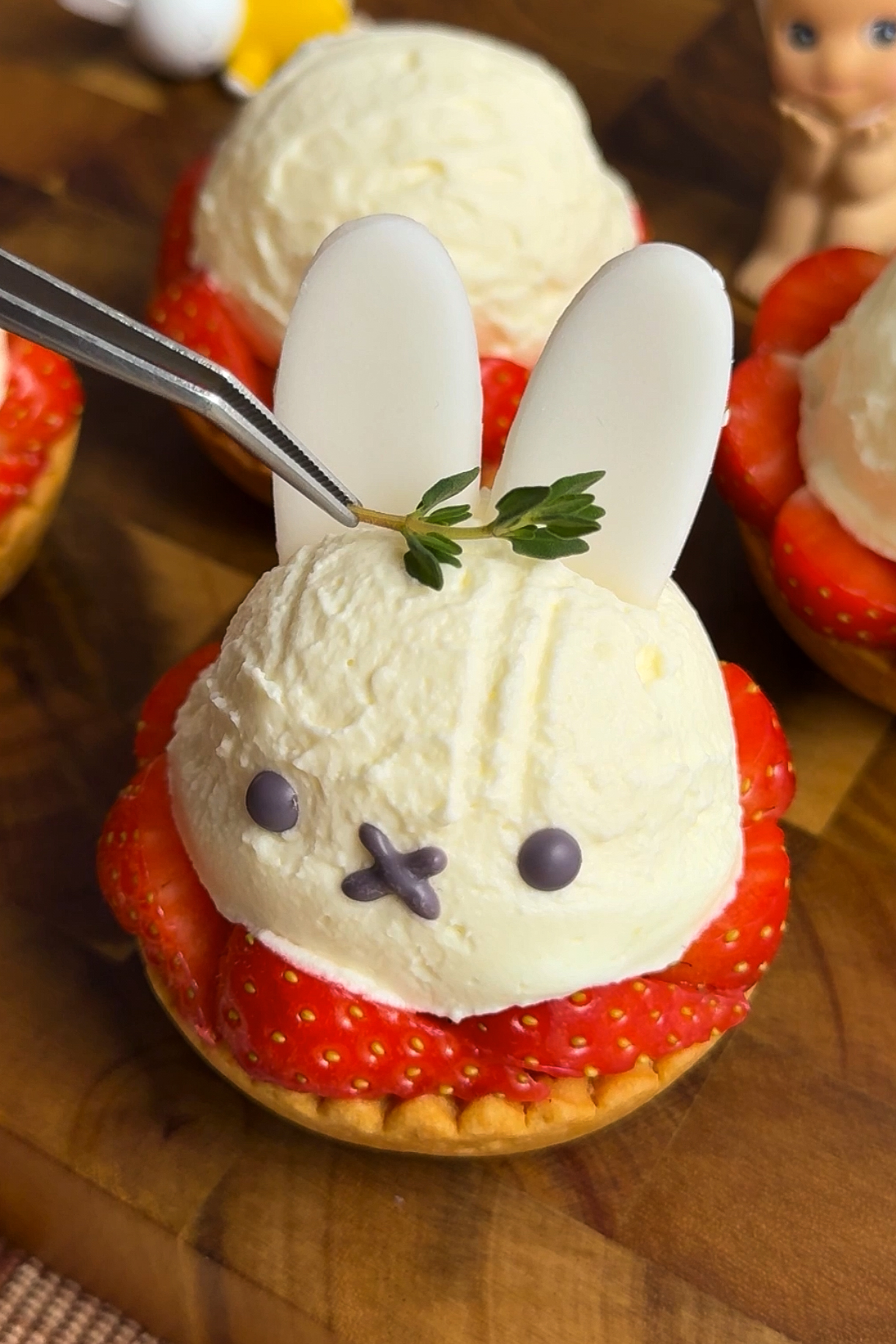 Miffy Strawberry Cheesecake Tartlets - EricTriesIt