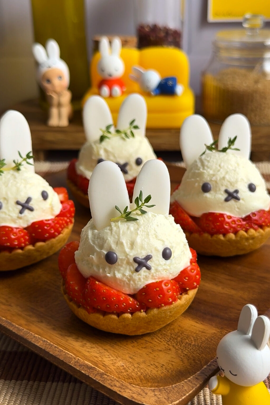 Miffy Strawberry Cheesecake Tartlets - EricTriesIt
