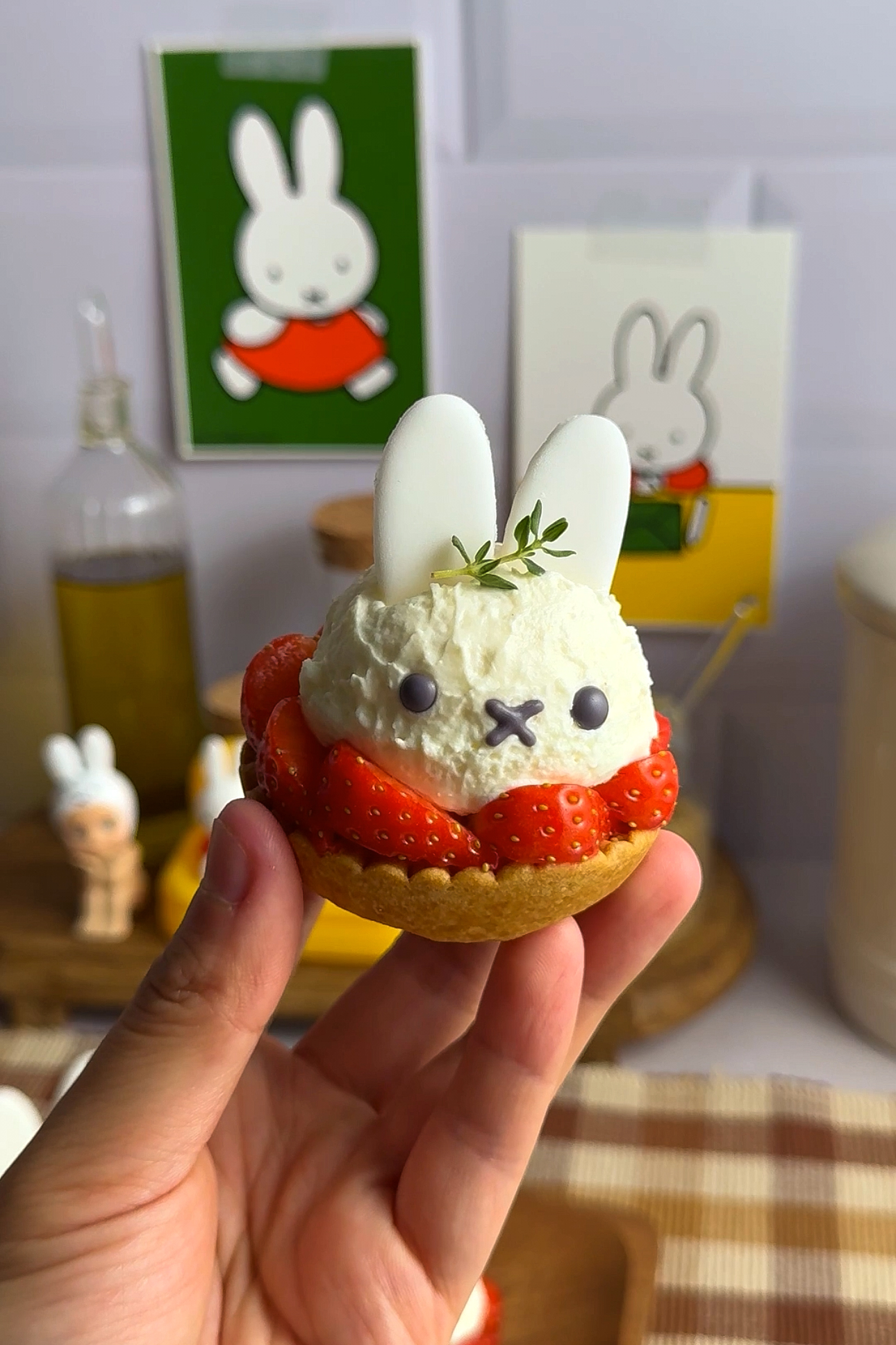 Miffy Strawberry Cheesecake Tartlets - EricTriesIt