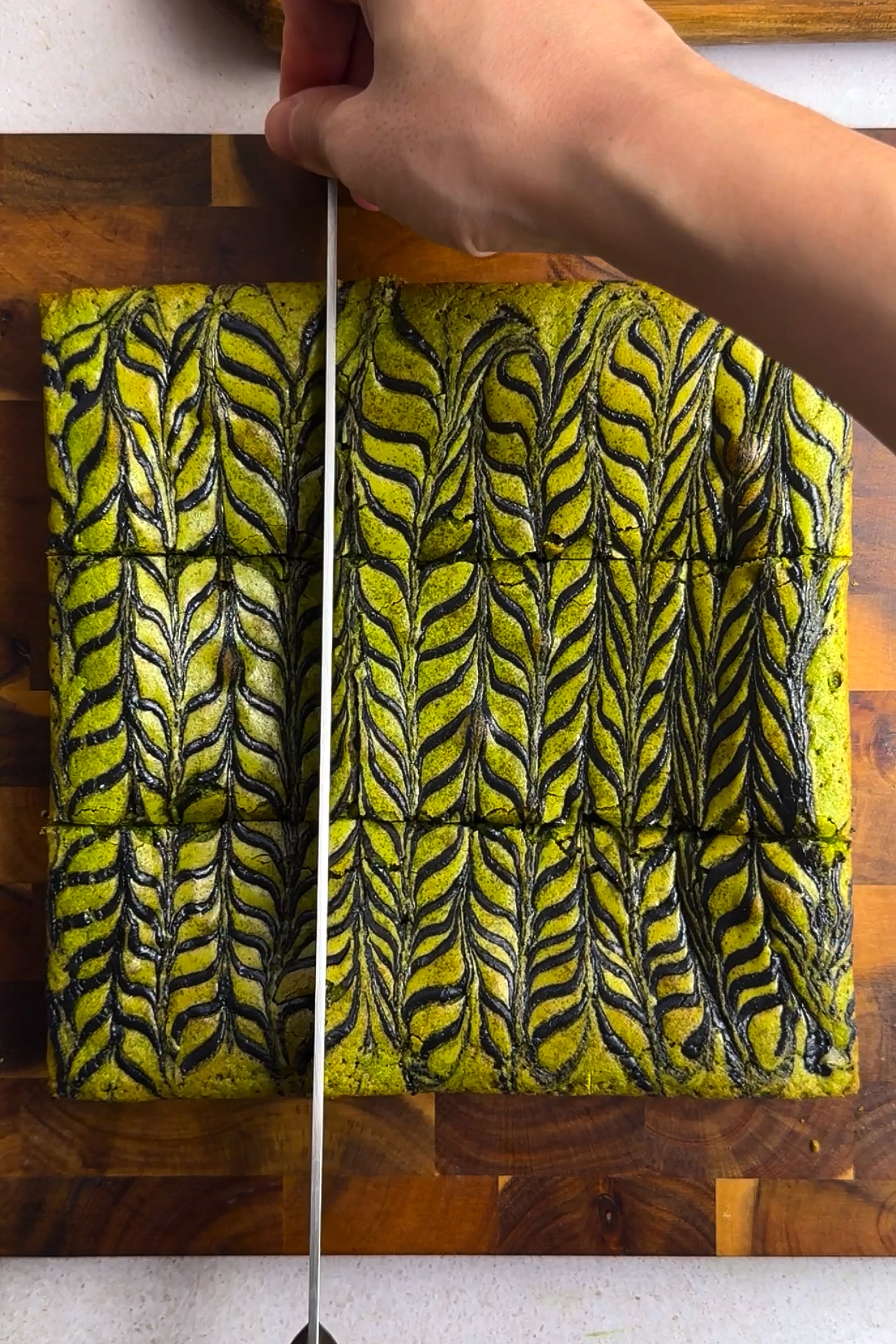 Chewy Black Sesame Matcha Brownies - EricTriesIt