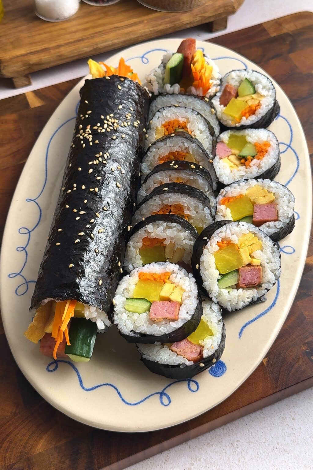Kimbap (Korean Seaweed Rice Rolls) - EricTriesIt