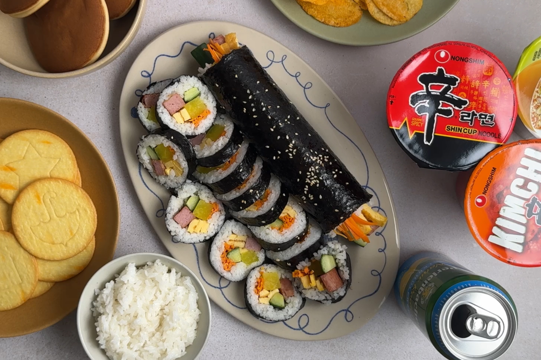 Kimbap (Korean Seaweed Rice Rolls) - EricTriesIt