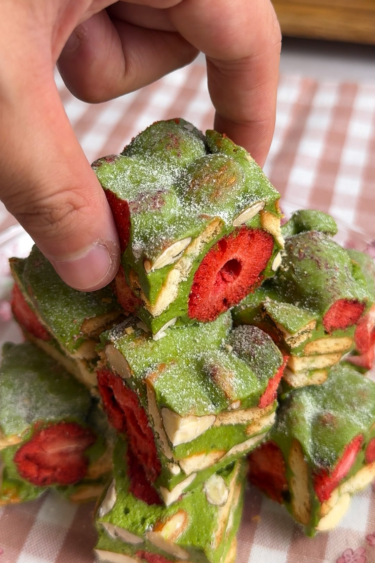 Matcha Snowflake Crisps 雪花酥 (Milk Nougat) - EricTriesIt