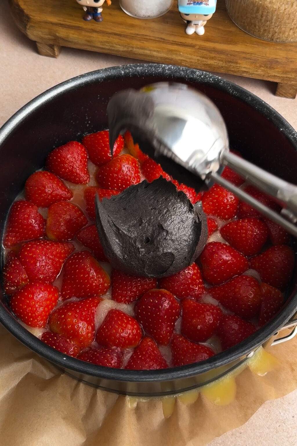 Stranger Things Strawberry Upside Down Cake - EricTriesIt